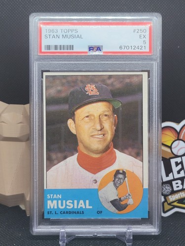 Stan Musial 1963 Topps #250 PSA 5 (CBRP) | eBay