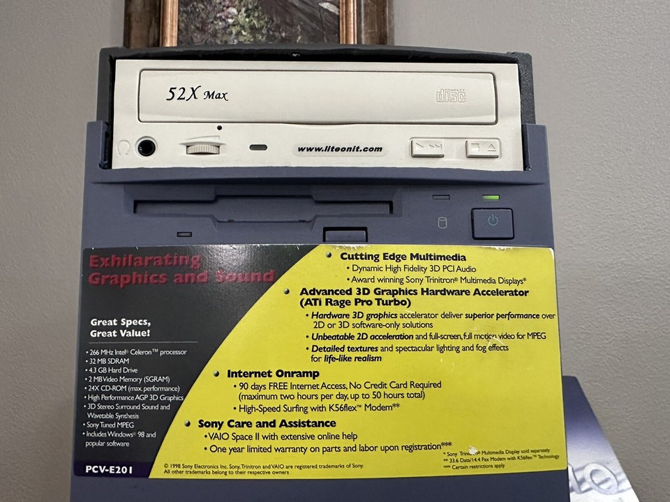 Sony Vaio PVC-E201 Gaming Computer W/Manual And CD’s Tested And Works ...