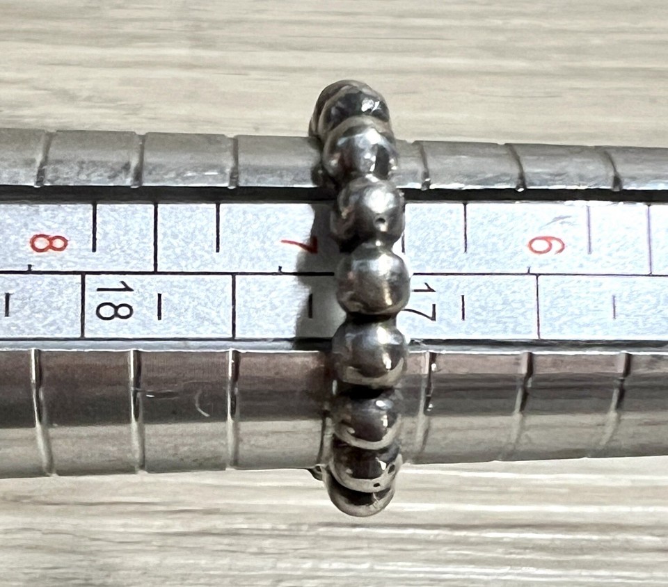 Designer Dian Malouf Sterling Silver Beaded Shank Cross Eternity Ring ...