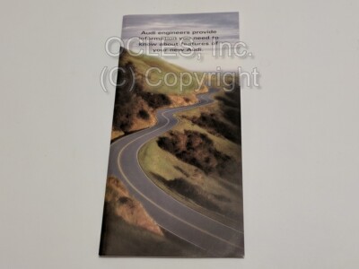 Genuine Audi Book. Audi engineers provide information you need to know ...