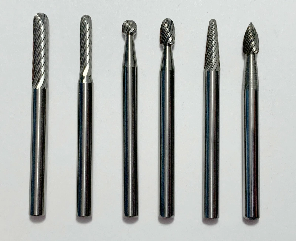 TSV 10pcs Carbide Burrs Fit For Dremel, 1/8 Shank Double