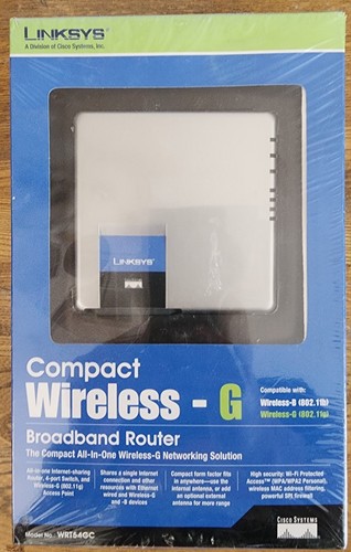 Linksys WRT54GC 54 Mbps 4-Port 10/100 Wireless G Router Brand New ...