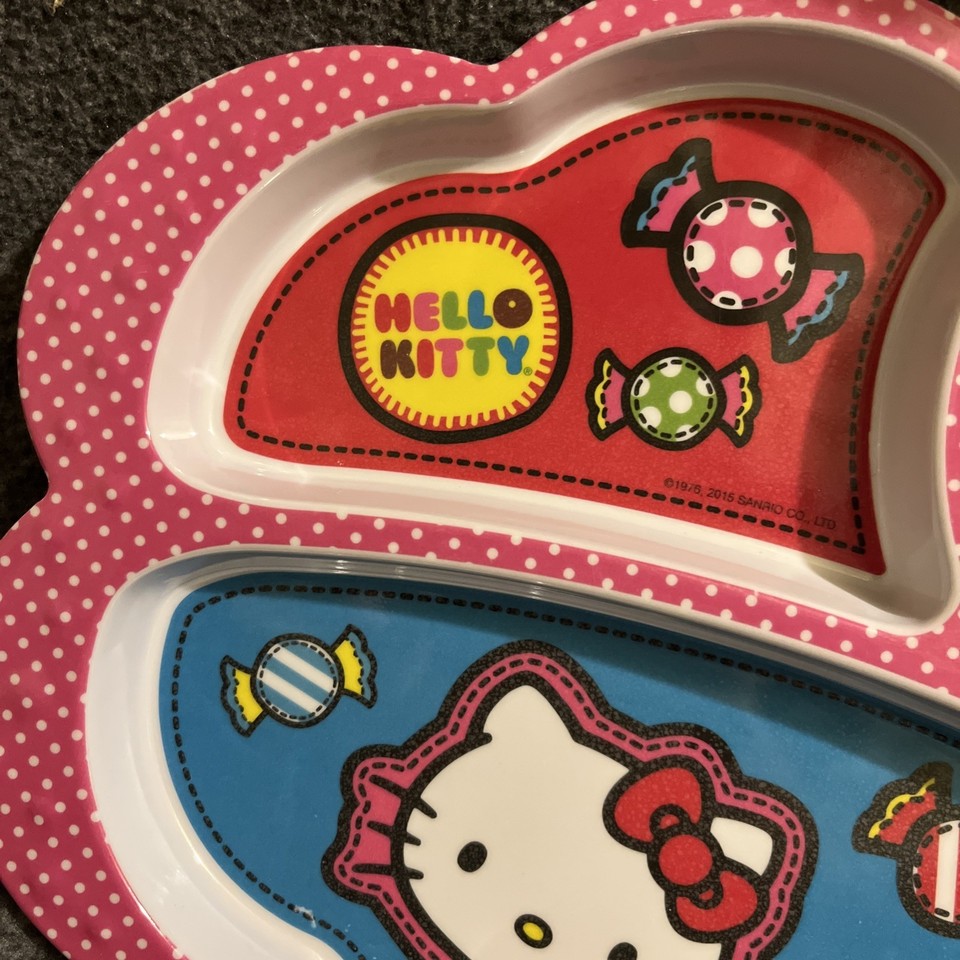 Zak Designs Hello Kitty polka dot Sectioned Plate | eBay