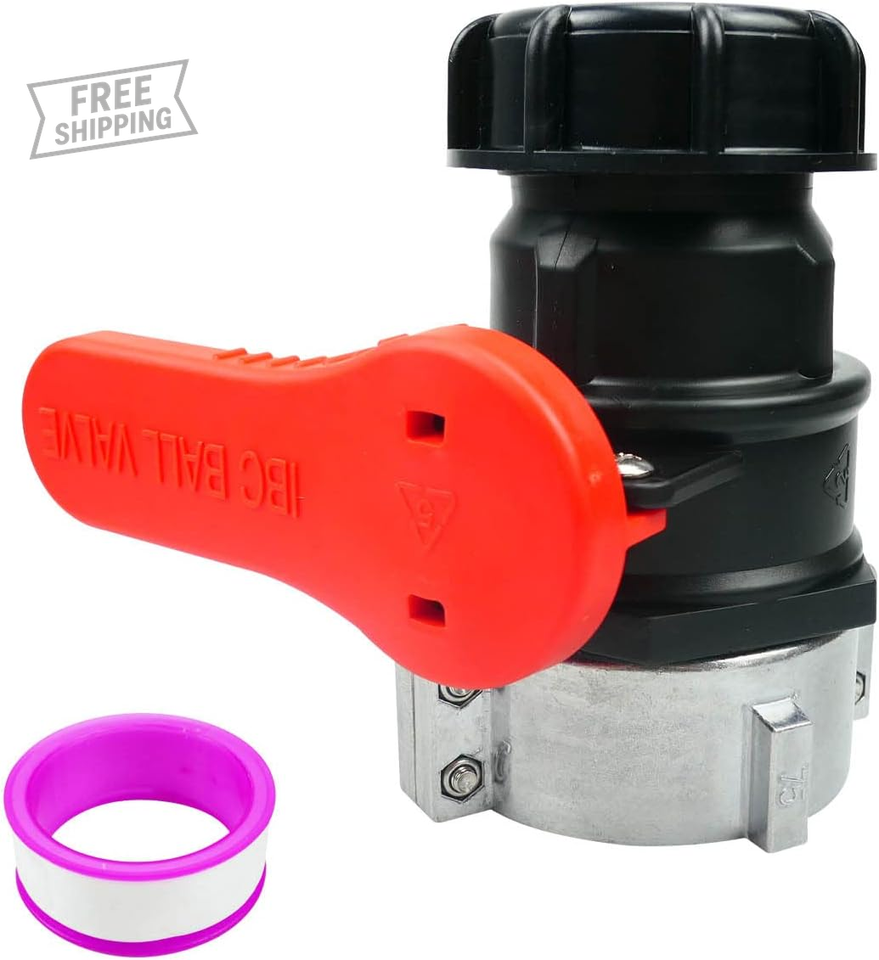 75Mm IBC Tote Tank Adapter Ball Valve, 2.95" Coarse Thread Adapter Ball ...
