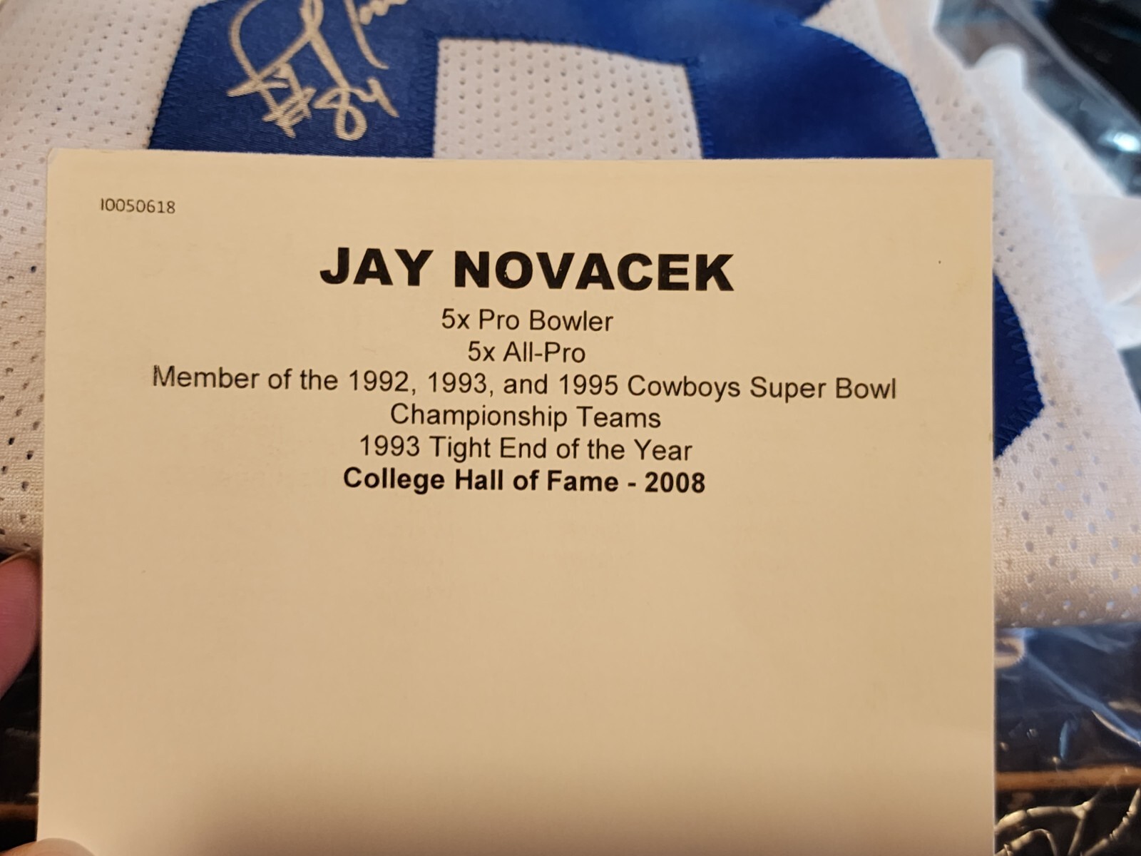 TRISTAR Jay Novacek Signed Autographed Dallas Cowboys White Jersey | eBay
