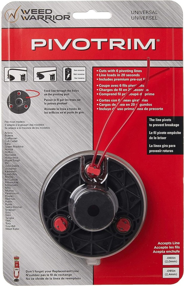 Pivotrim Universal Trimmer Head for DeWalt 20v 920 Honda HHT31S .080 ...