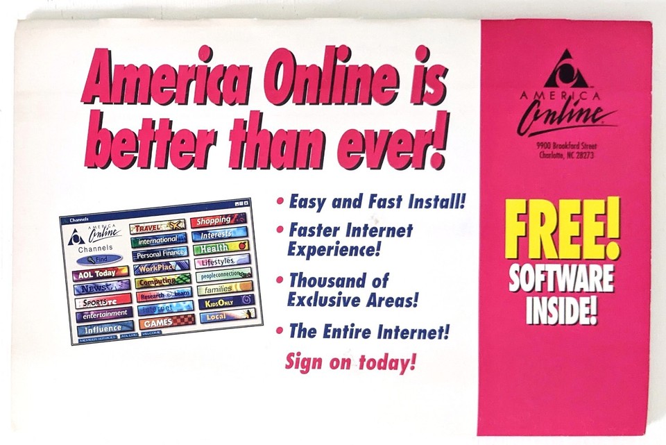 RARE V3.0 America Online Collectible / Install Disc Set 1997 AOL CD ...