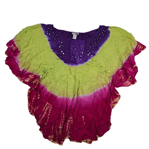 Step In Style Women's Tie Dye Top Blouse One Size Purple Pink Brand New ...