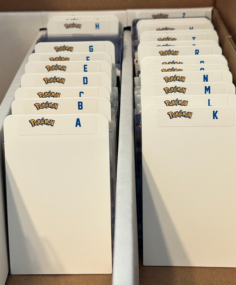 (26) TALL Card Dividers with 26 FREE POKEMON A-Z Labels Set | eBay
