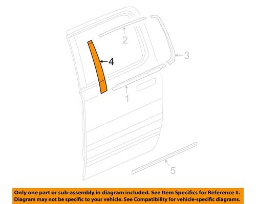 CHRYSLER OEM 19-23 1500 Rear Door Exterior Trim-Applique 68292930AD | eBay