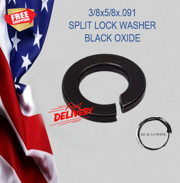 3/8x5/8x.091 SPLIT LOCK WASHER BLACK OXIDE FREE SHIPPING | eBay