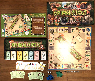 WILD ANIMALOPOLY Animal Zoo MONOPOLY BOARD GAME COMPLETE | eBay
