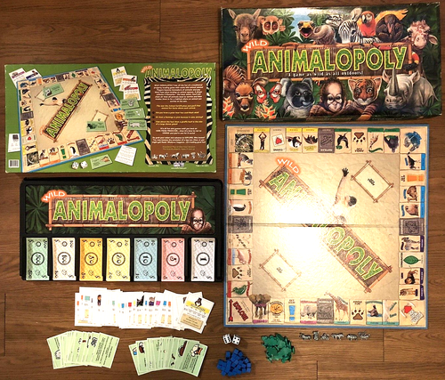 WILD ANIMALOPOLY Animal Zoo MONOPOLY BOARD GAME COMPLETE | eBay
