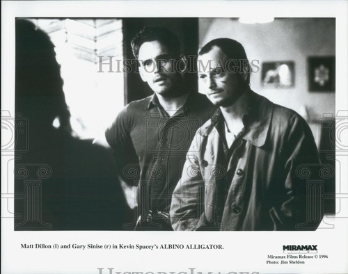 1996 Press Photo Actor Matt Dillon, Gary Sinise in "Albino Alligator ...