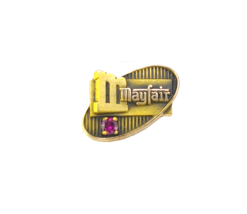 Tie tack Mayfair (Market) 10k yellow gold cTo with Ruby Lapel pin ...