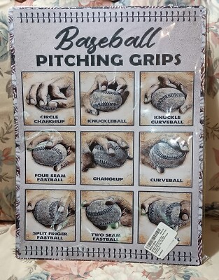 Baseball Pitching Grips Retro Metal Sign Tin Sign Retro Art Print ...