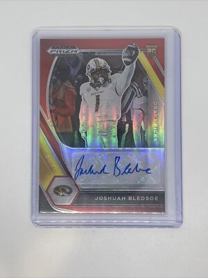 JOSHUA BLEDSOE 2021 Prizm Draft Picks Red Prizm Rookie RC AUTO 039/199 ...