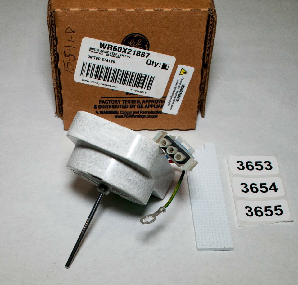 GE WR60X21887 Refrigerator Evaporator Fan Motor AC/DC | eBay