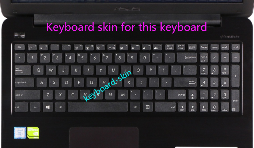 Keyboard Skin Cover for Asus S500 K501 K553 N750 K62 K552 R751 R505 ...