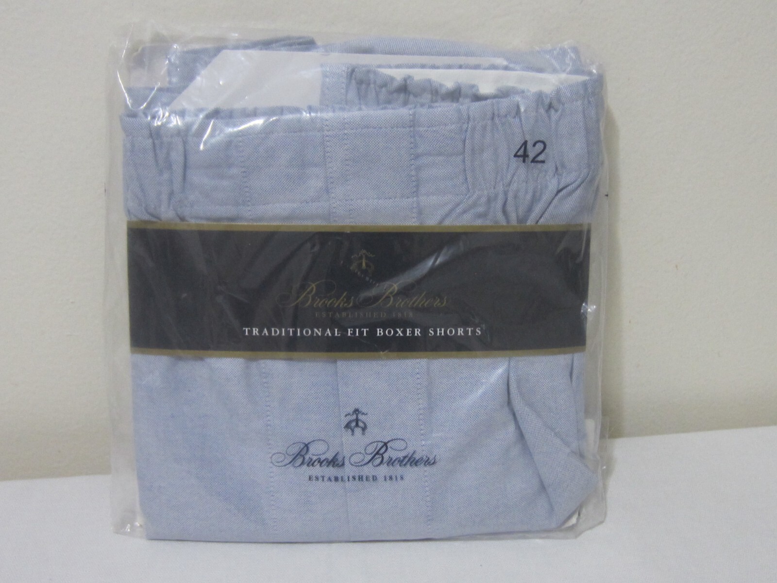 BROOKS BROTHERS man's traditional Fit Boxer Shorts in blue size 42 New ...