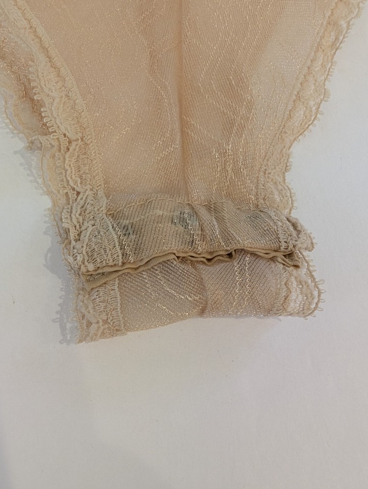Vintage Jordache Sz Medium Nude Lace Sheer Teddy Body Suit USA Made ...