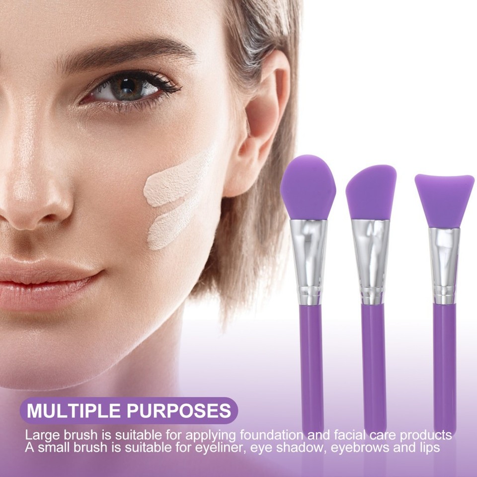 6 PCS Silicone Face Brush Makeup Brushes Set Foundation Applicator ...