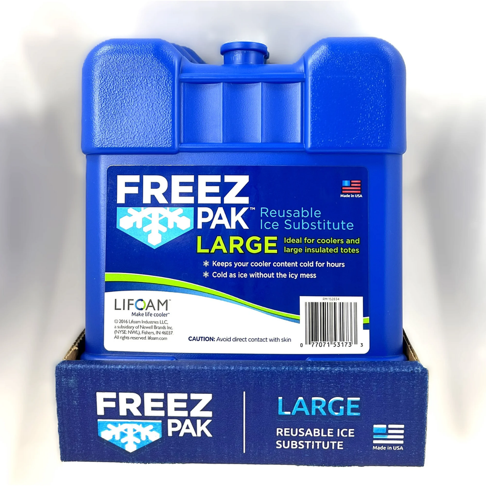 Freez Pak LARGE Icicle Reusable Camping/Cooler Ice Pack Substitute Blue ...