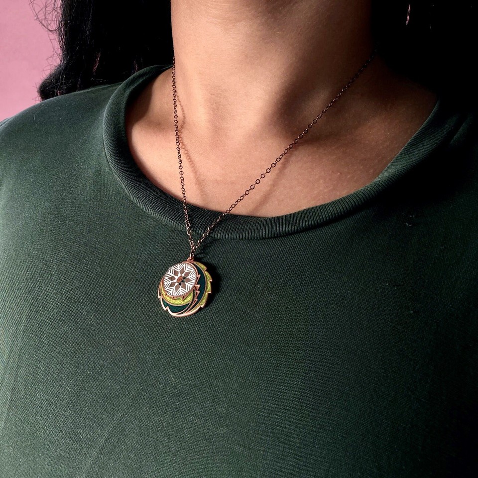 NEW! Amar&Riley “DANDELION” NECKLACE — Antique Copper Finish w/18 ...