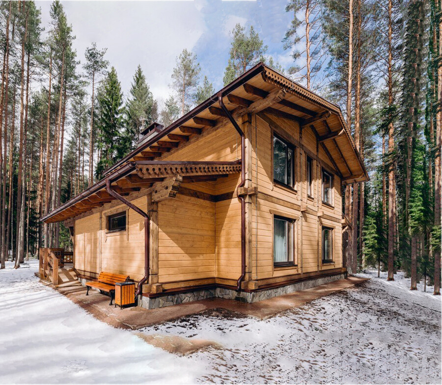 2 390 sq.ft PREFAB HEAVY TIMBER FRAME KIT WOOD HOUSE DIY BUILDING CABIN ...