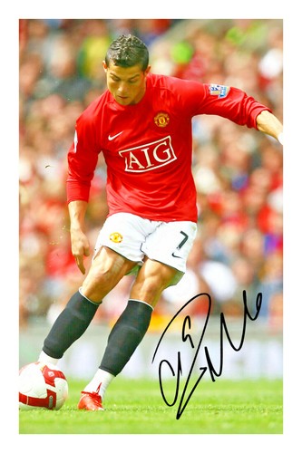 Cristiano Ronaldo Signed A4 Autograph Photo Print Manchester United ...