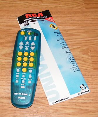 Genuine RCA (RCU300WB) SystemLINK 3 Universal Remote Control w/ Code ...