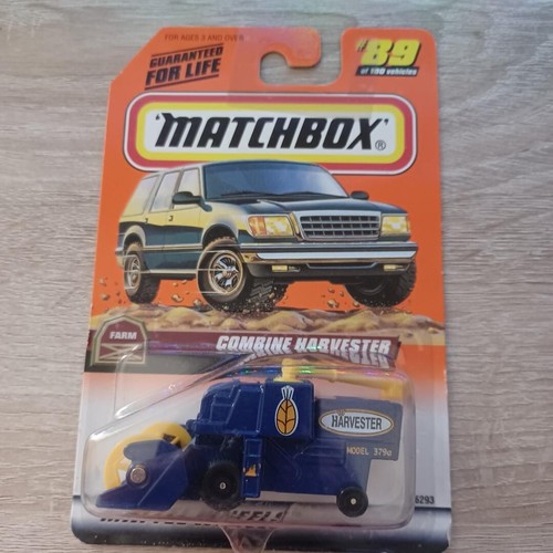 Matchbox 1/64 Diecast Farm Model 379a Blue Combine Harvester | eBay