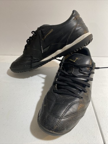 Puma Men's Capitano Shoes Black Size 9.5 Indoor Leather Soccer Futbol ...