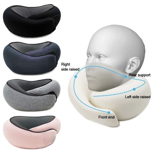 U-shaped Memory Foam Pillow Soft Camping Sleeping Cushion Airplane ...