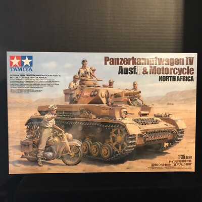 TAMIYA 25208 PANZERKAMPFWAGEN IV & MOTORCYCLE MODEL KIT-NIB-1/35 SCALE ...