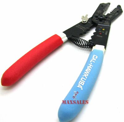 9" Spring Loaded Wire Stripper Crimper Cutter for Electric Copper ...