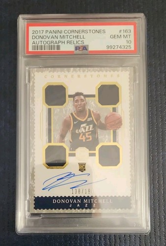 2017 Panini Cornerstones Donovan Mitchell Autograph Relics PSA-10 | eBay