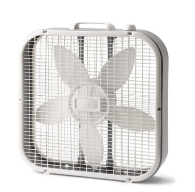 Lasko 20in Classic Box Fan with Weather Resistant Motor, 3 Speeds, 22.5 ...