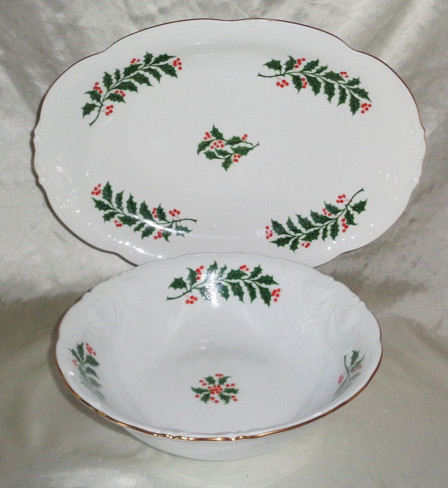 Royal Kent Collection Poland Christmas Holly Berries Mistletoe Formal ...