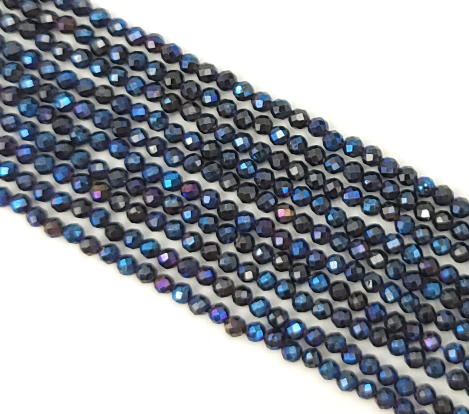 Dark Blue Pyrite Beads Grade AAA Natural Gemstone Full Strand 15.5 ...