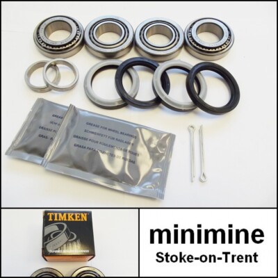 Classic Mini Genuine TIMKEN Front Taper Wheel Bearing Kit Brake Disc ...