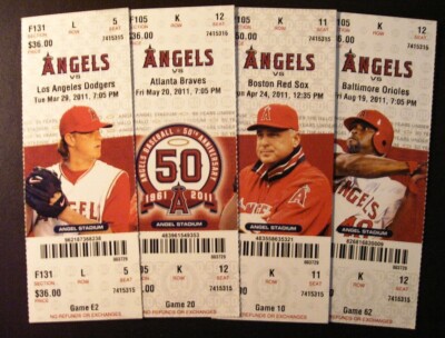 Los Angeles Angels 2011 MLB ticket stubs - One ticket - SEE LISTING | eBay