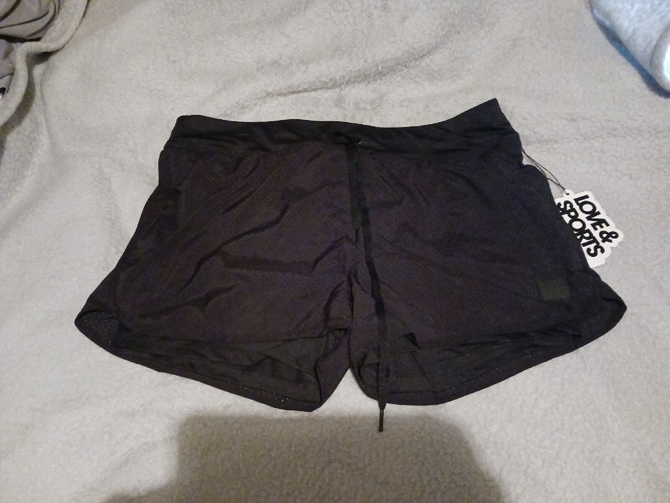 BNWT LOVE & SPORTS Womens 3XL Black Inner Compression Running Shorts | eBay