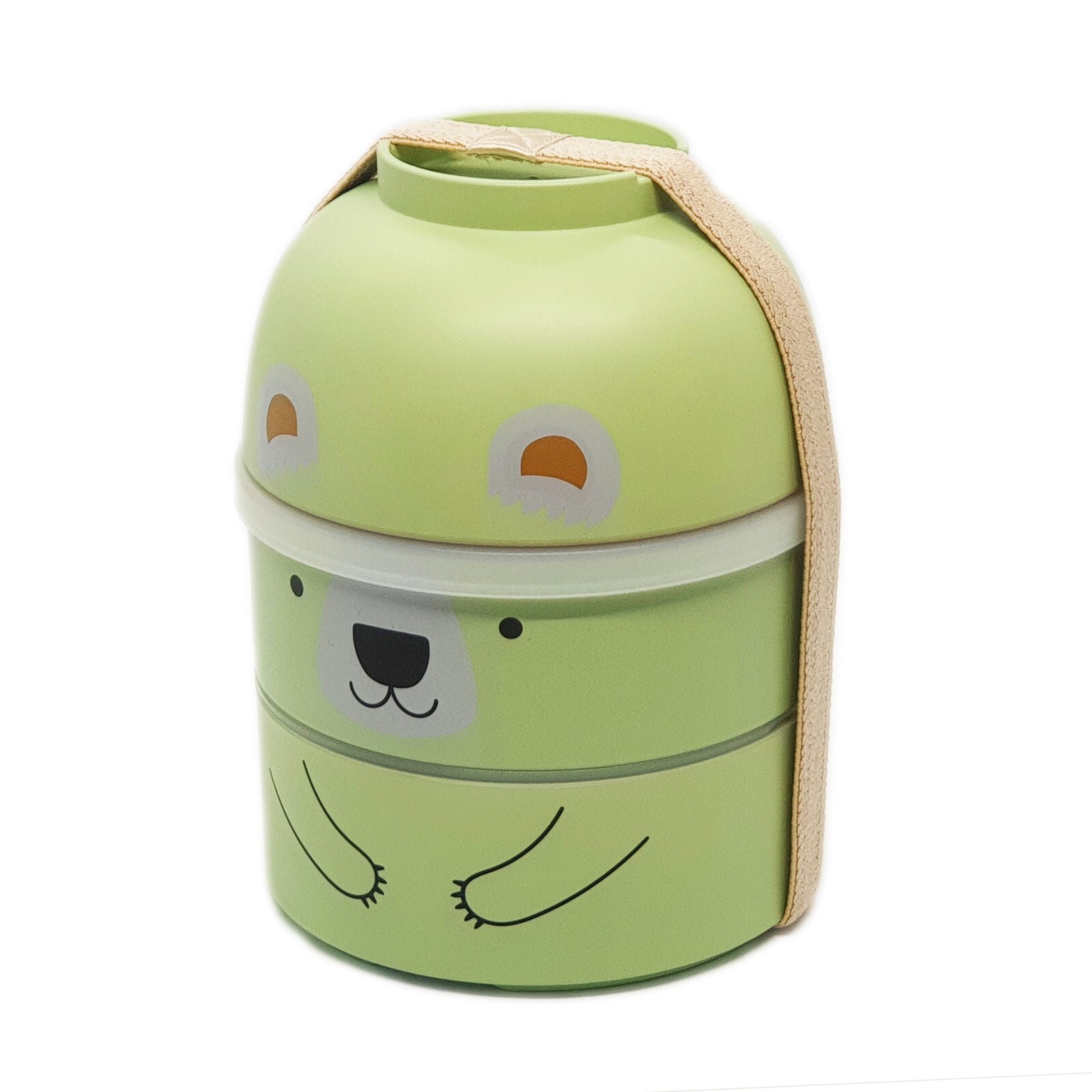 Japanese Bento Box HAKOYA Green Bear Kokeshi Multi Tier Bento Box 850ML ...