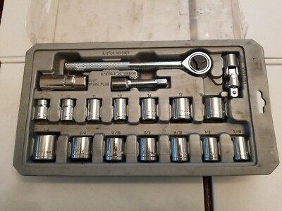 Tool Craft 19pcs. 3/8" Driver Socket set used | eBay