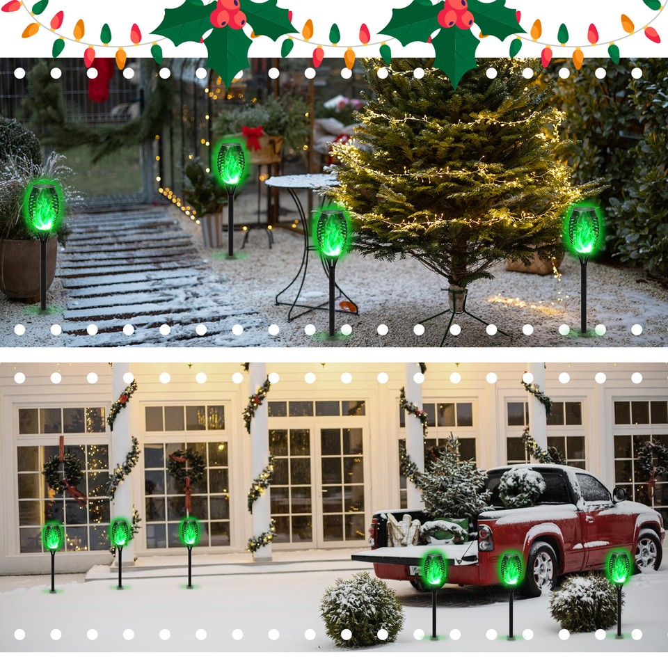 Solar Lights Outdoor with Flickering Flame Solar Torch Light Solar ...