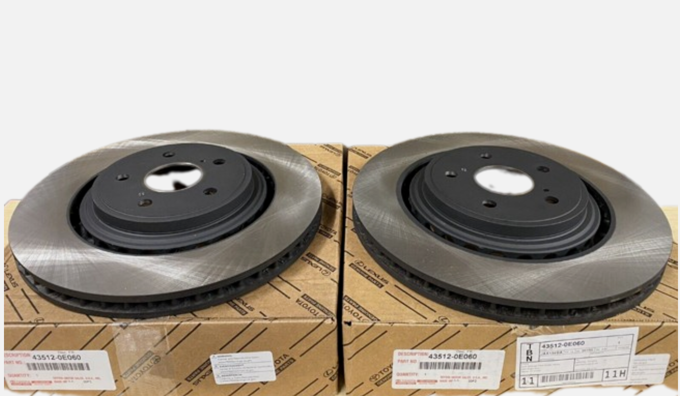 TOYOTA GENUINE 2020-2023 HIGHLANDER FRONT BRAKE ROTORS 43512-0E060 x2 ...