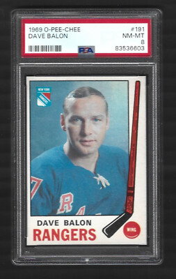 1969 O-PEE-CHEE DAVE BALON #191 PSA 8 NEW YORK RANGERS | eBay