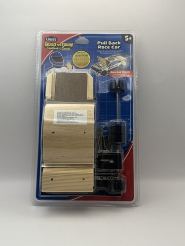 LOWE'S Build & Grow PULL BACK RACE CAR Wooden Model Car Building Toy ...