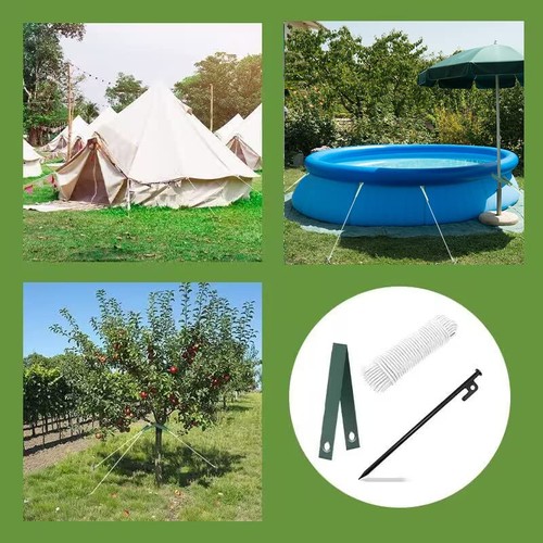 Heavy Duty Steel Tree Stake Kit,Tree Stakes and Supports for Leaning ...